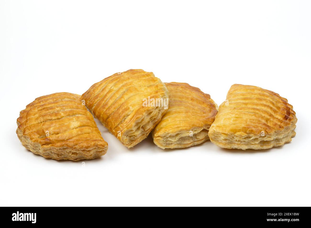 apple turnover, close-up, isolated on white background Stock Photo - Alamy