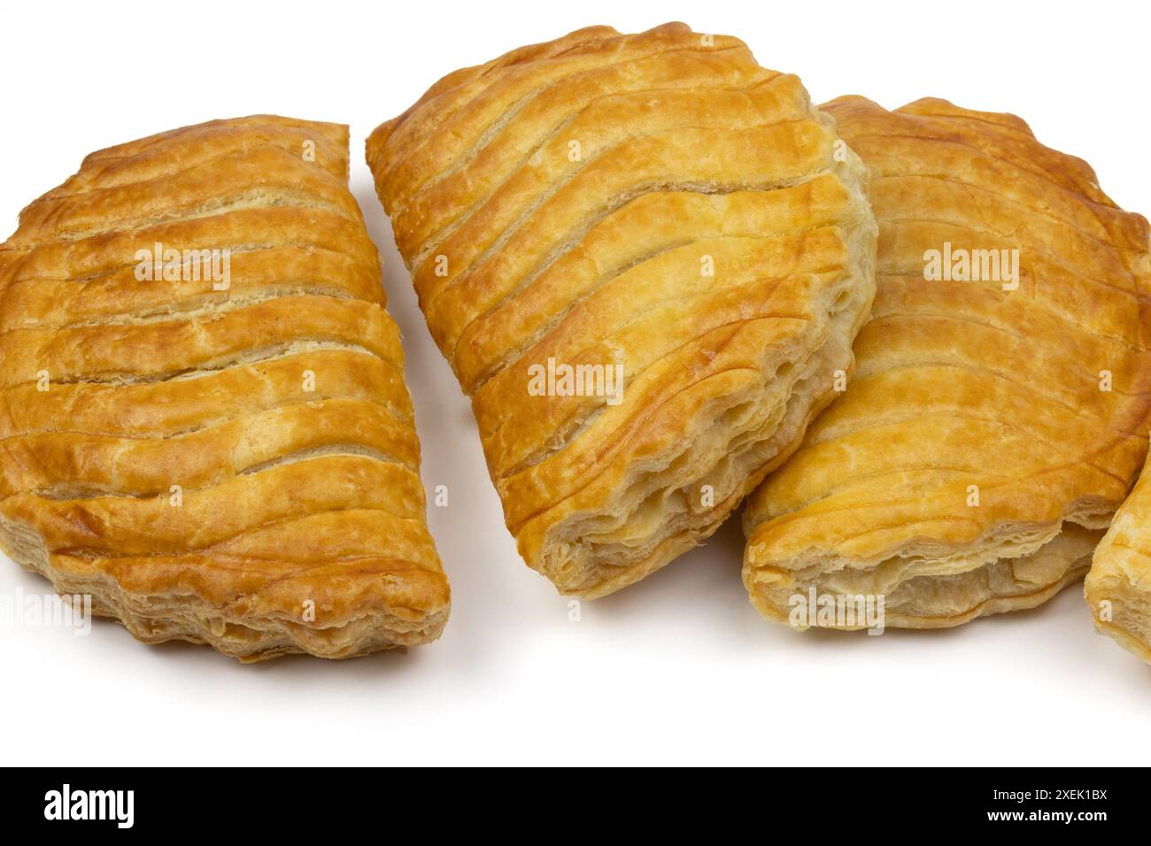 apple turnover, close-up, isolated on white background Stock Photo - Alamy