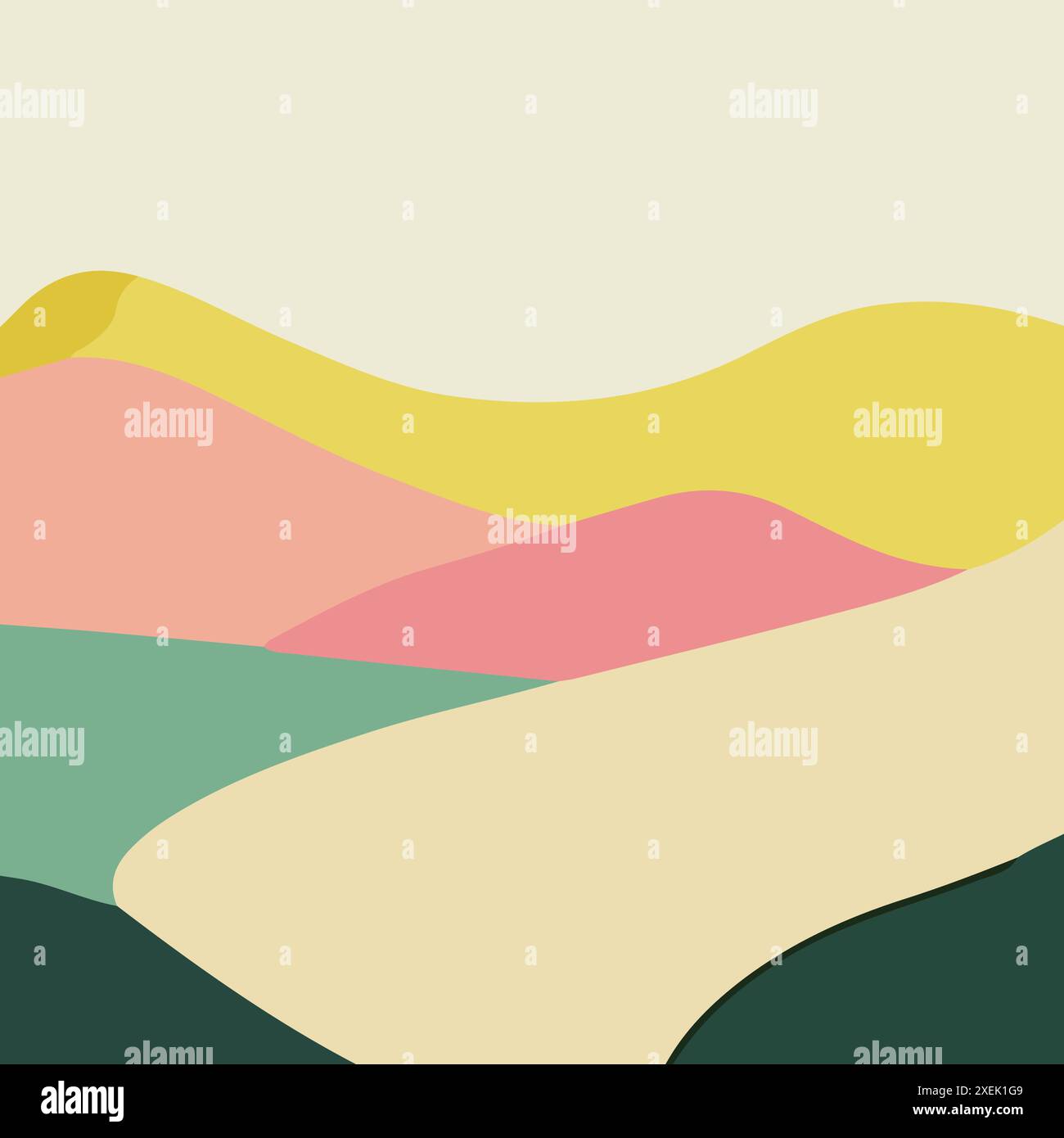 Colorful Abstract Hills Vector illustration Stock Vector Image & Art ...