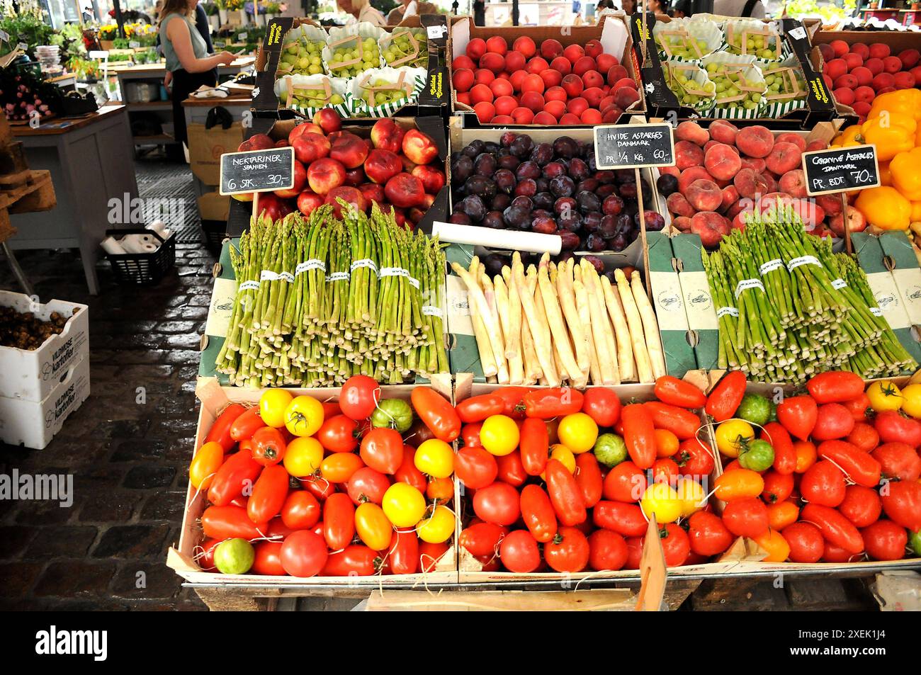 Copenhagen/ Denmark/28 JUNE 2024/ Fruit & vegetable vendor at ...