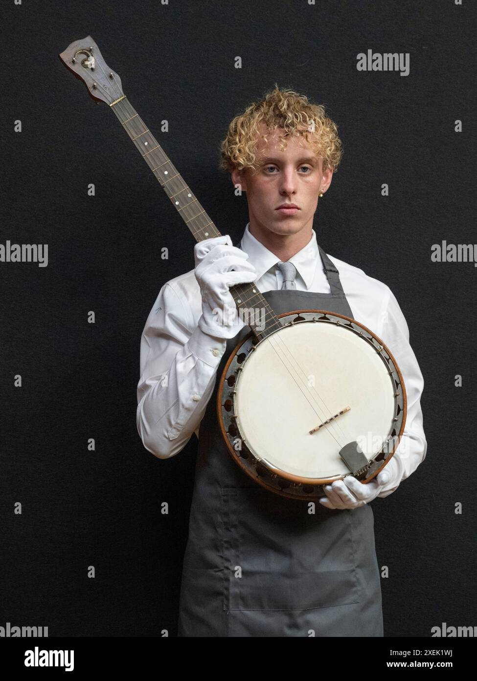 The banjo played by rod davis and john lennon hi-res stock photography ...