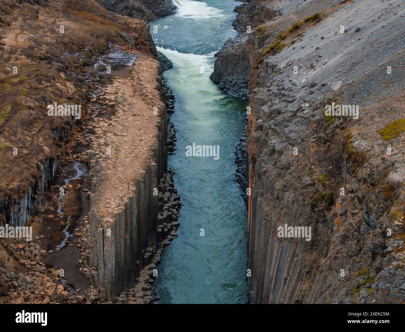 Aerial calm narrow river channel hi-res stock photography and images ...