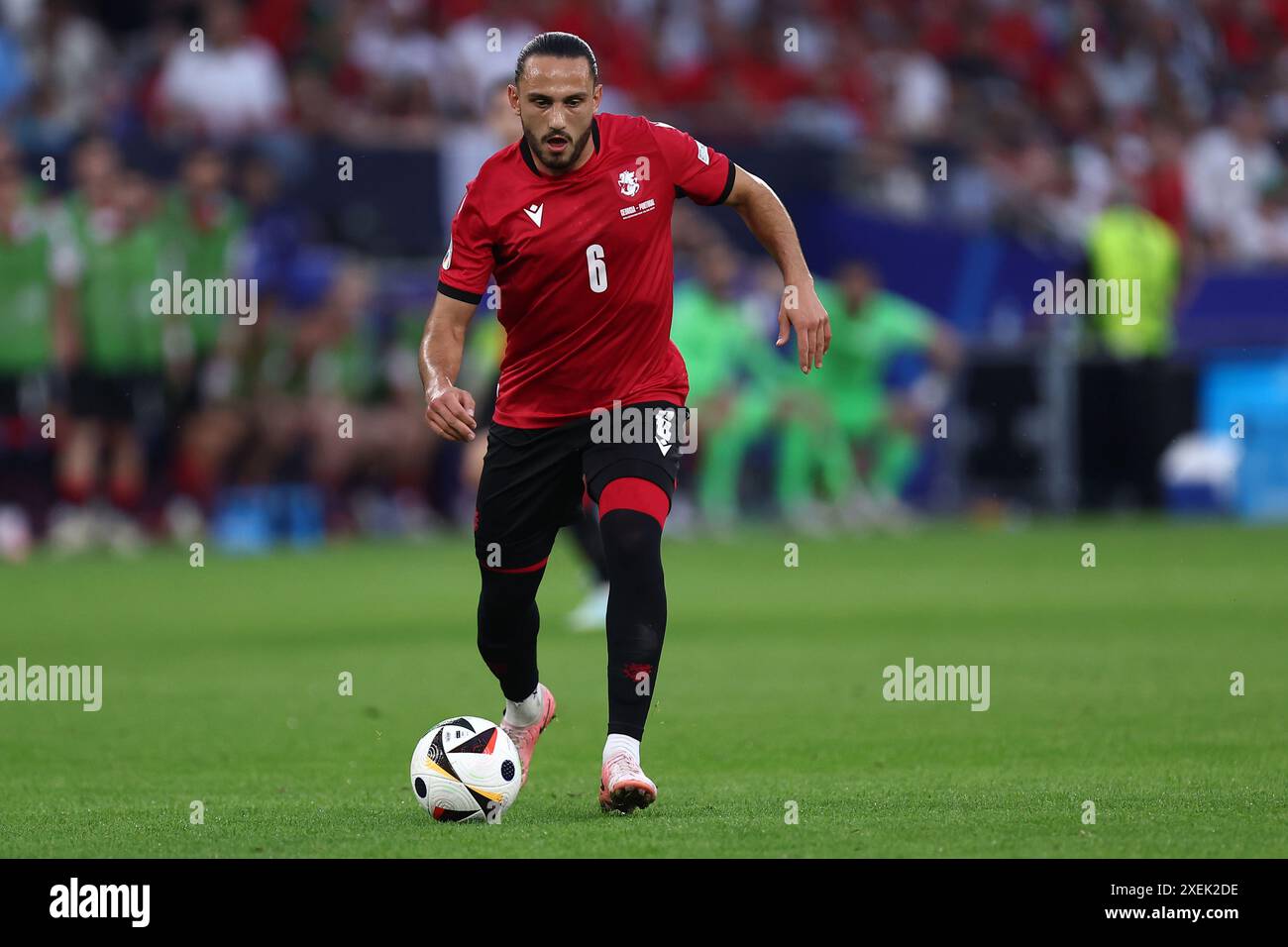 Giorgi Kochorashvili of Georgia in action during the Uefa Euro 2024 ...