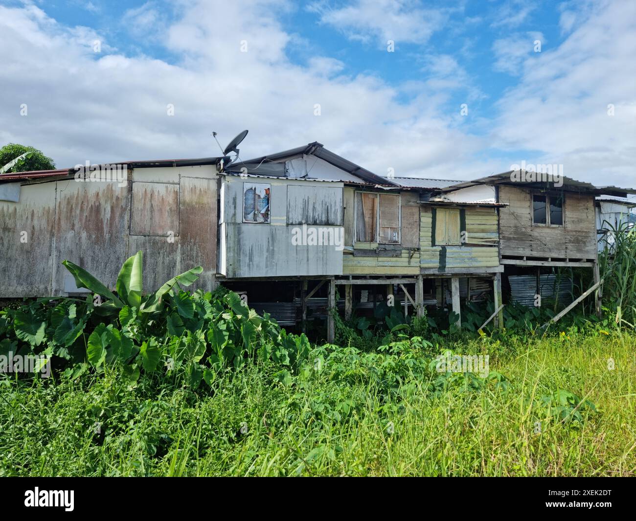 Typical Houses in Kuching, Sarawak, Borneo Island, Malaysia Stock Photo ...
