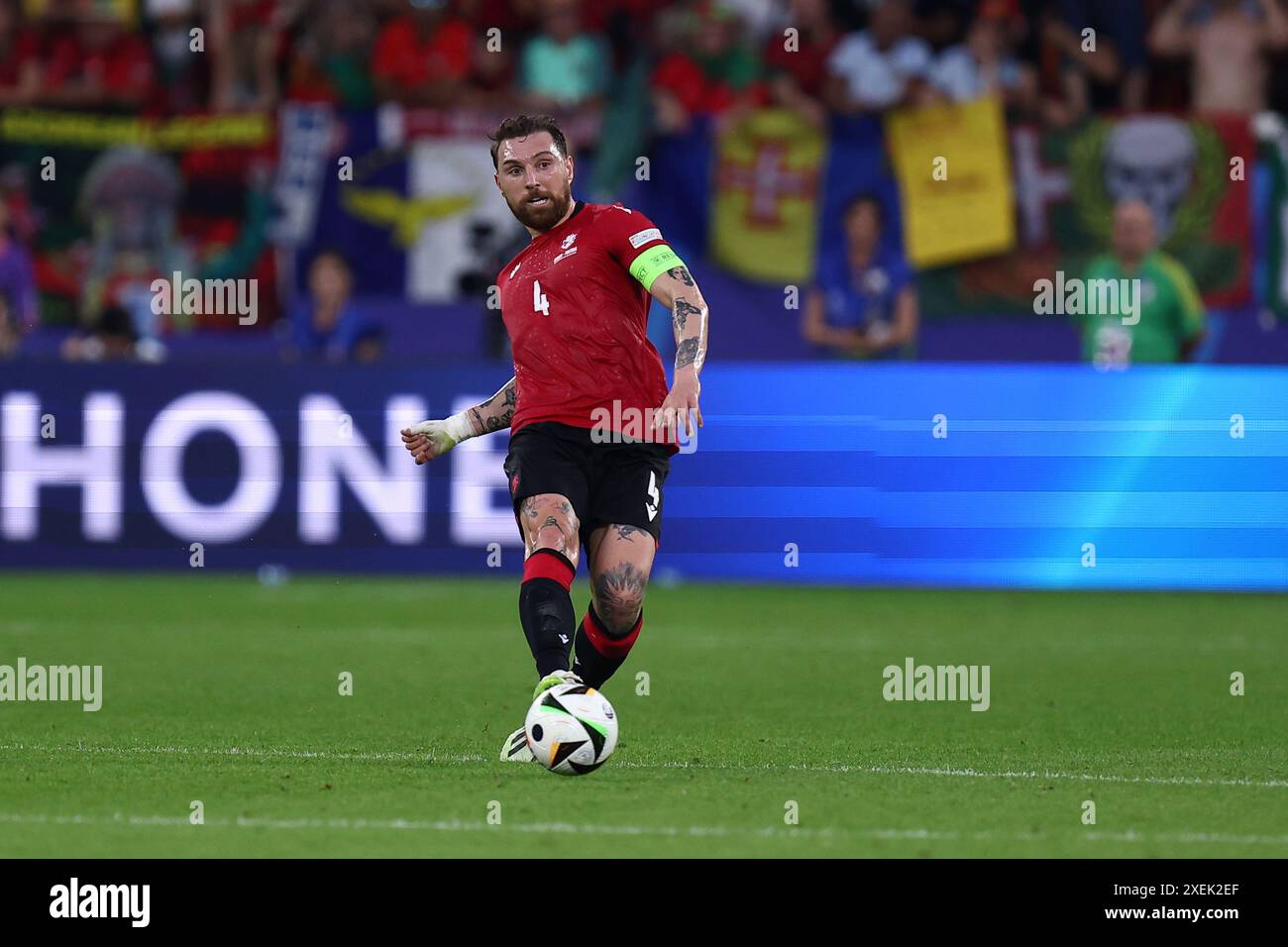 Guram Kashia of Georgia in action during the Uefa Euro 2024 Group F ...