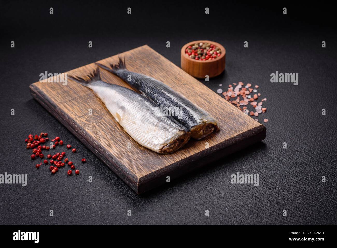 Pacific herring fillet marinated with salt Stock Photo - Alamy