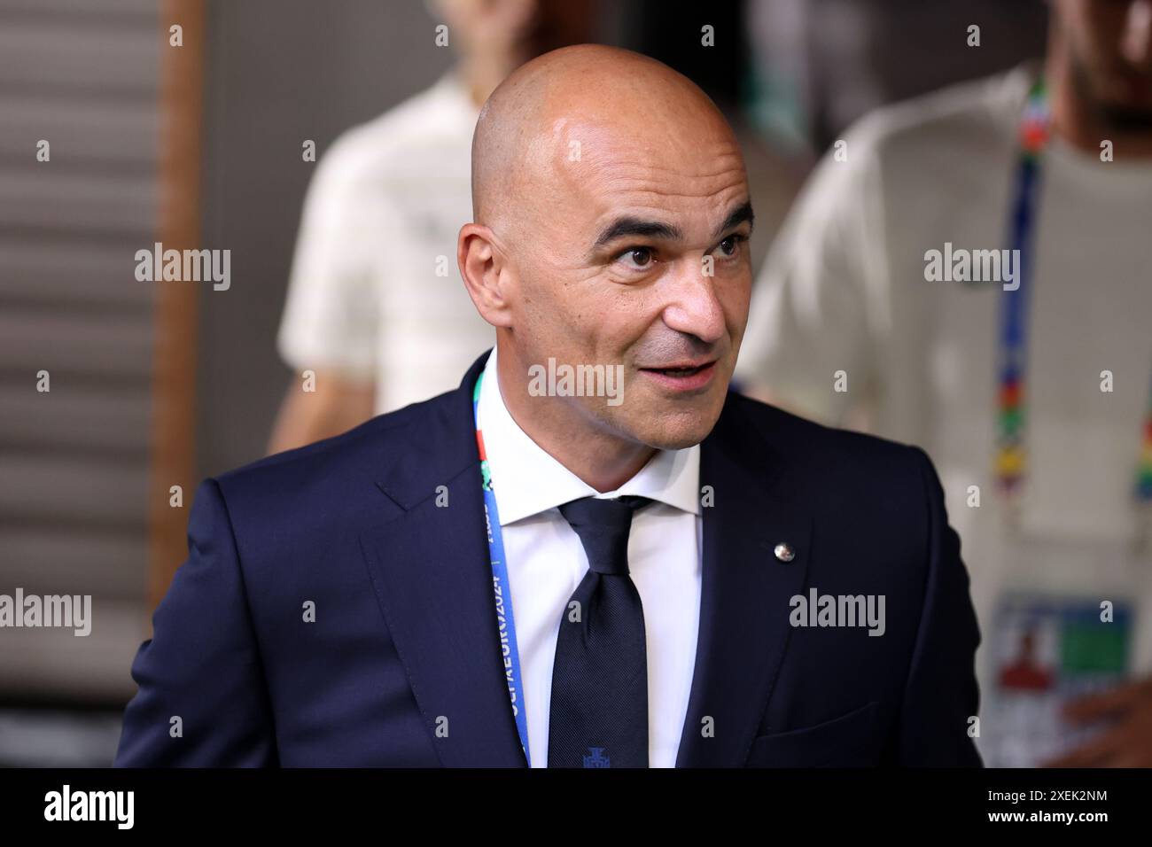 Roberto Martinez, head coach of Portugal looks on during the Uefa Euro ...