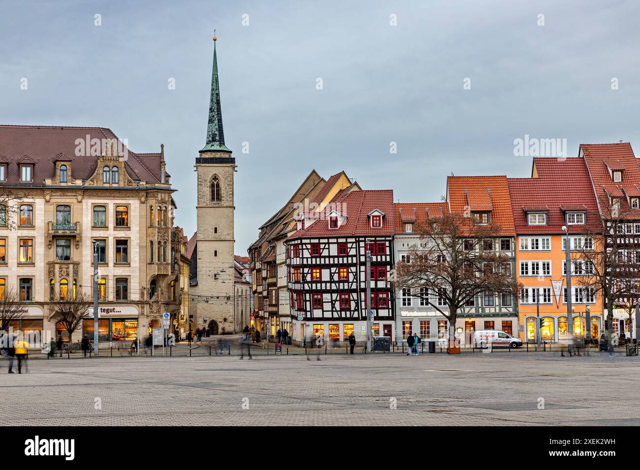 The old city center of the cathedral square in Erfurt Stock Photo - Alamy