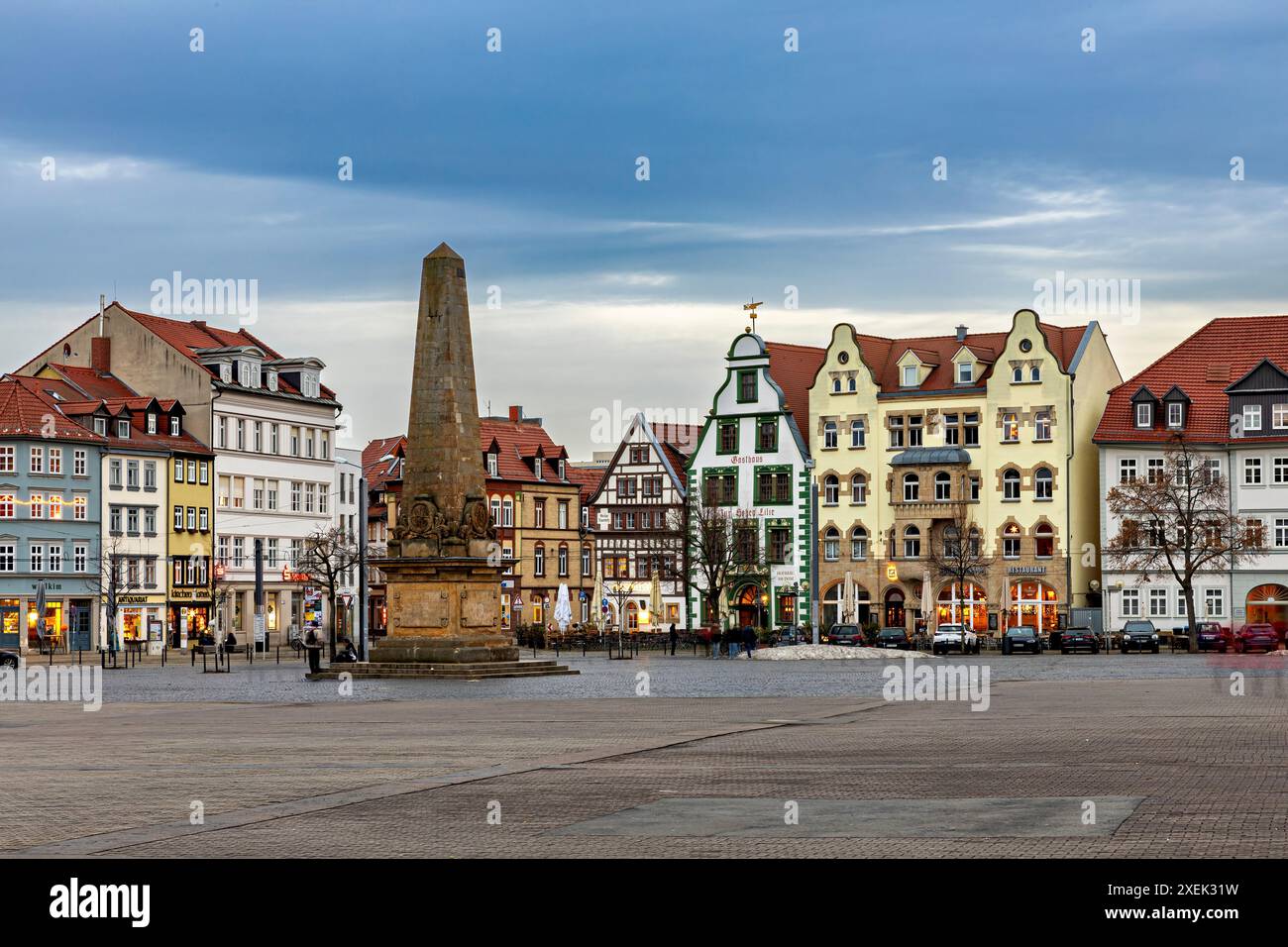 The old city center of the cathedral square in Erfurt Stock Photo - Alamy