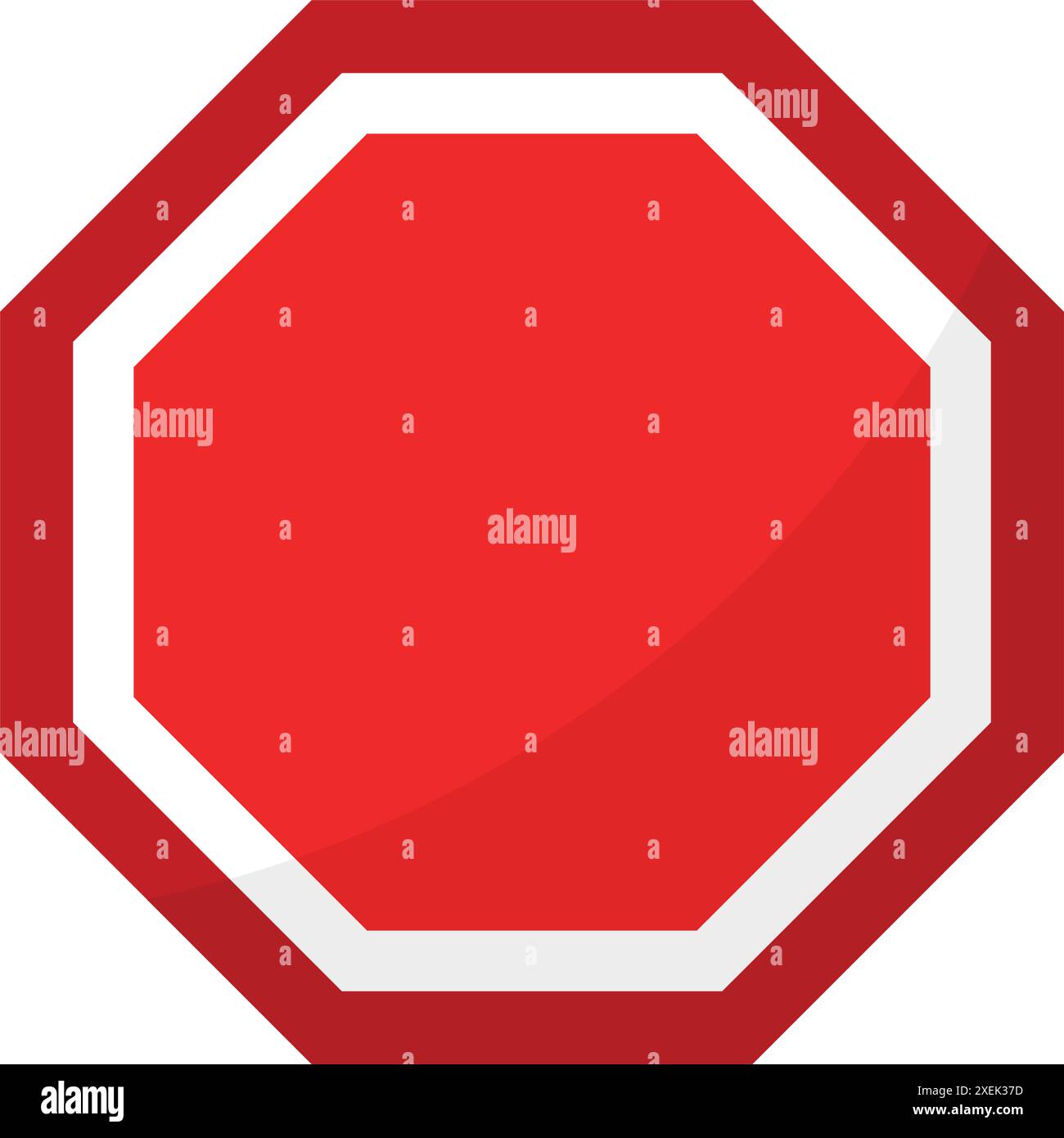 Stop sign icon in flat style. Traffic control vector illustration on ...