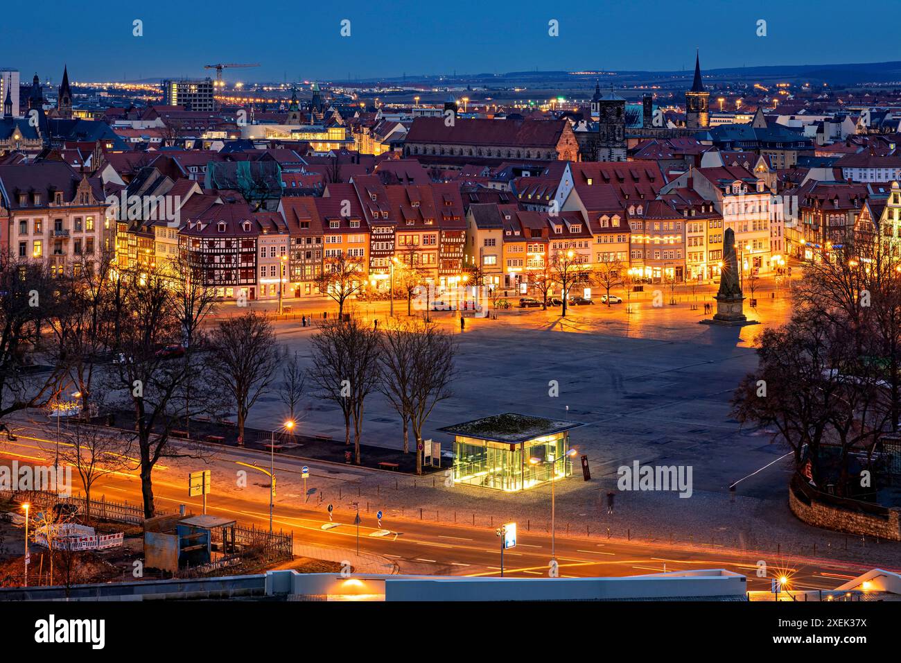The old city center of the cathedral square in Erfurt Stock Photo - Alamy