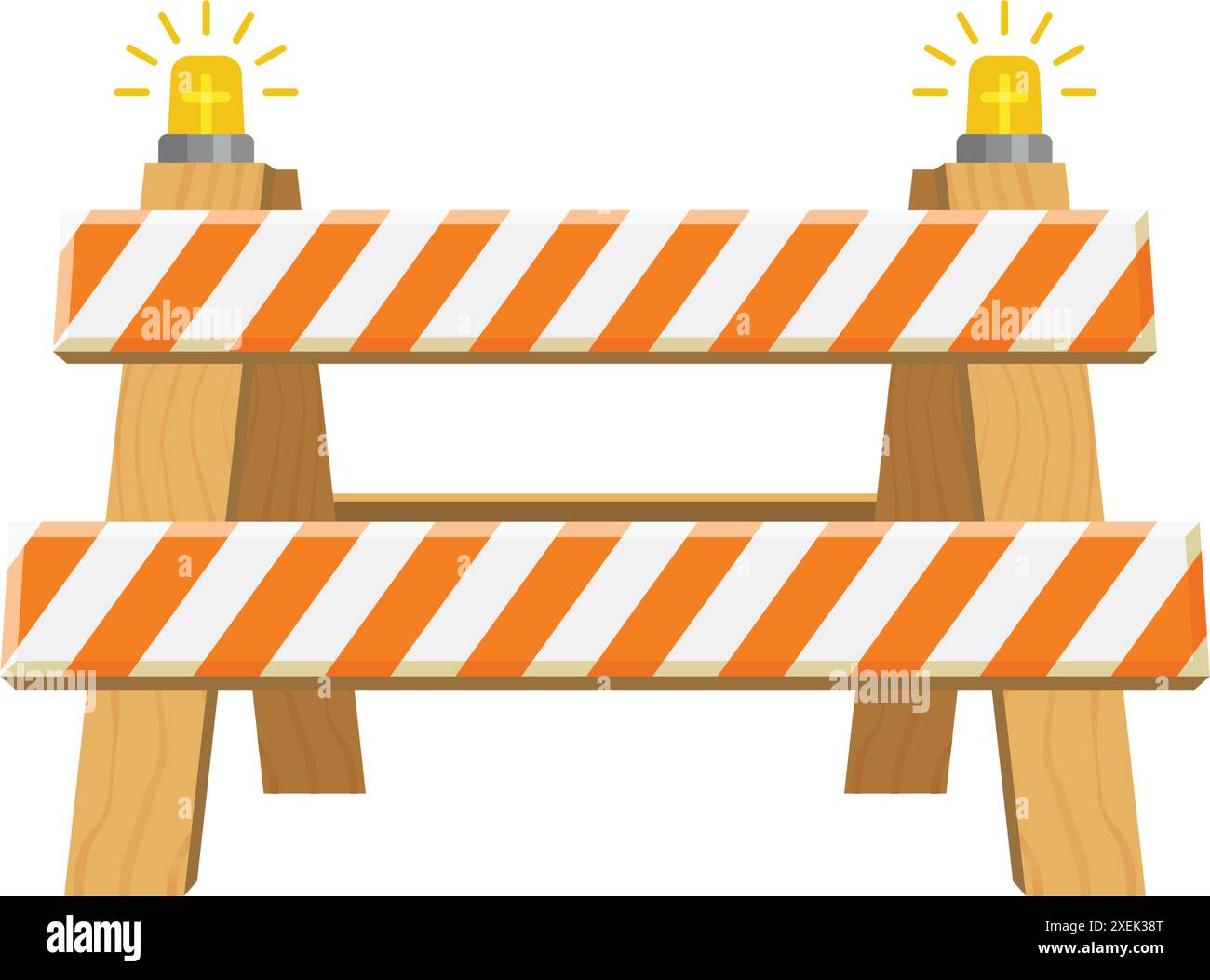 Stop traffic road barrier icon in flat style. Roadwork vector ...