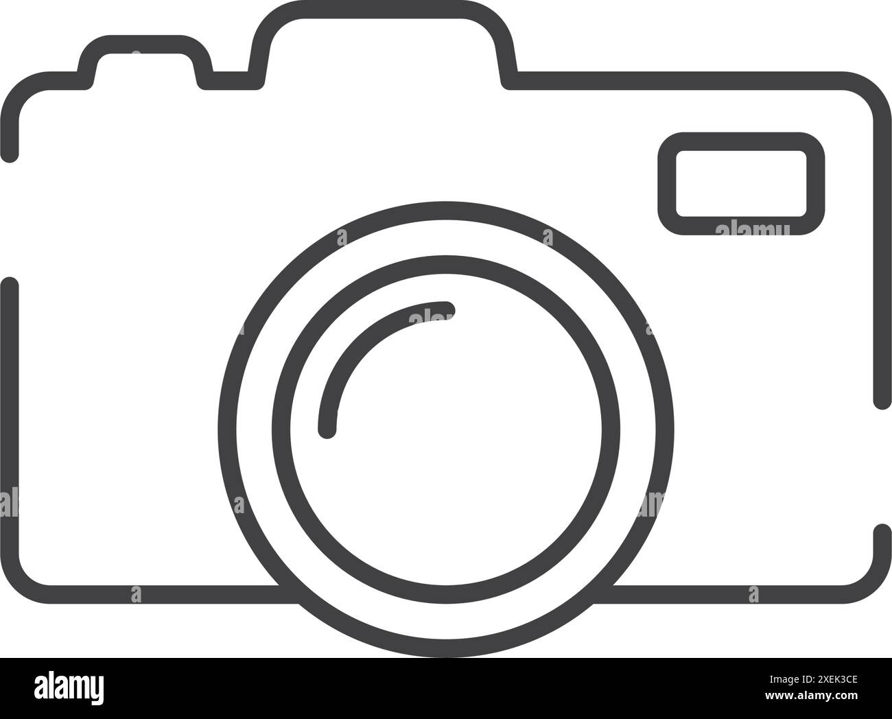 Camera icon in flat style. Photography vector illustration on isolated ...