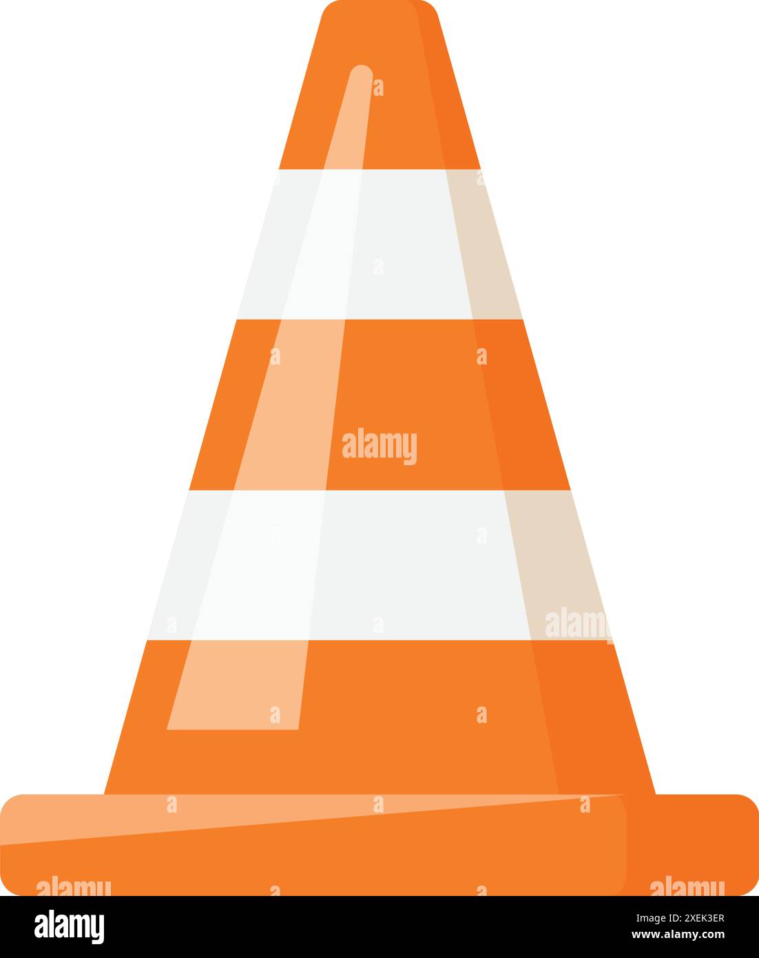 Traffic cone icon in flat style. Safety obstacle vector illustration on ...