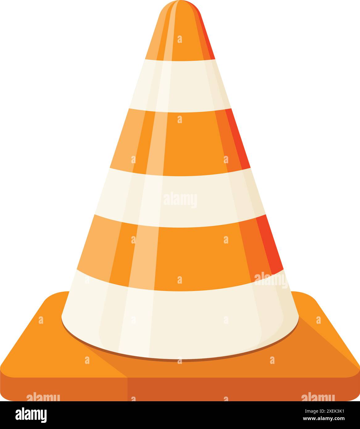 Traffic cone icon in flat style. Safety obstacle vector illustration on ...