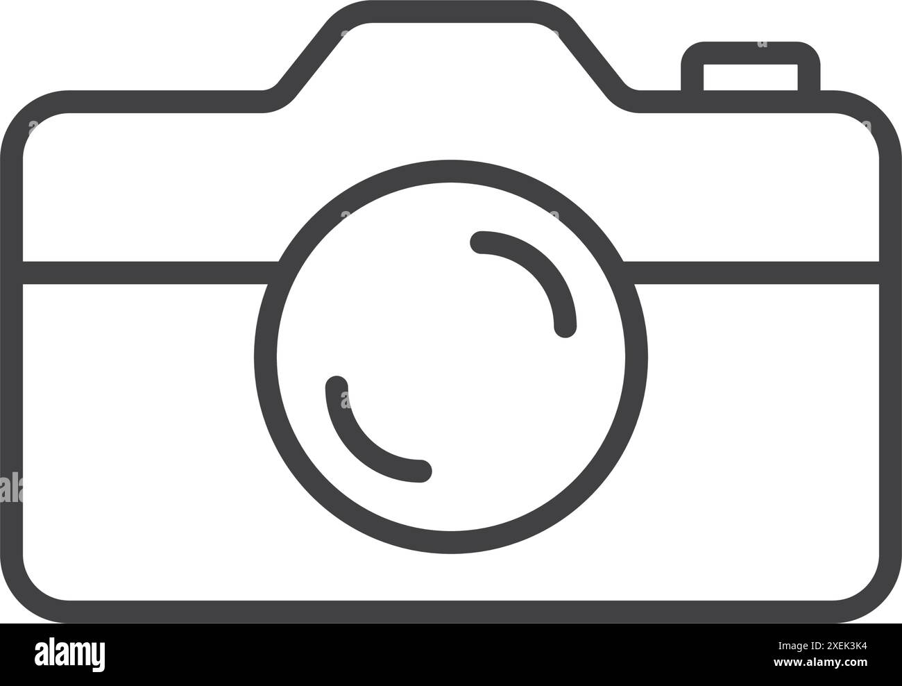 Camera icon in flat style. Photography vector illustration on isolated ...
