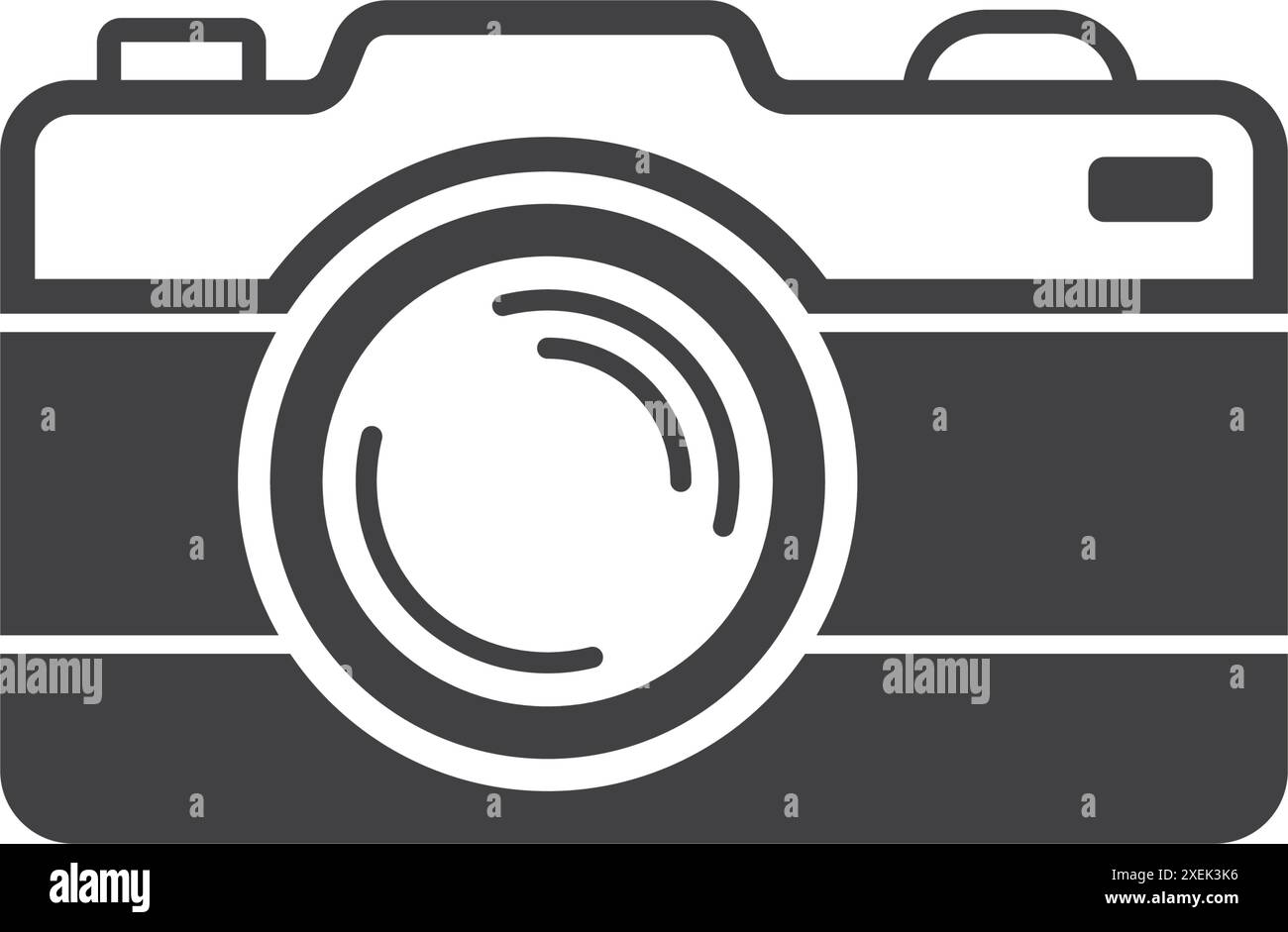 Camera icon in flat style. Photography vector illustration on isolated ...