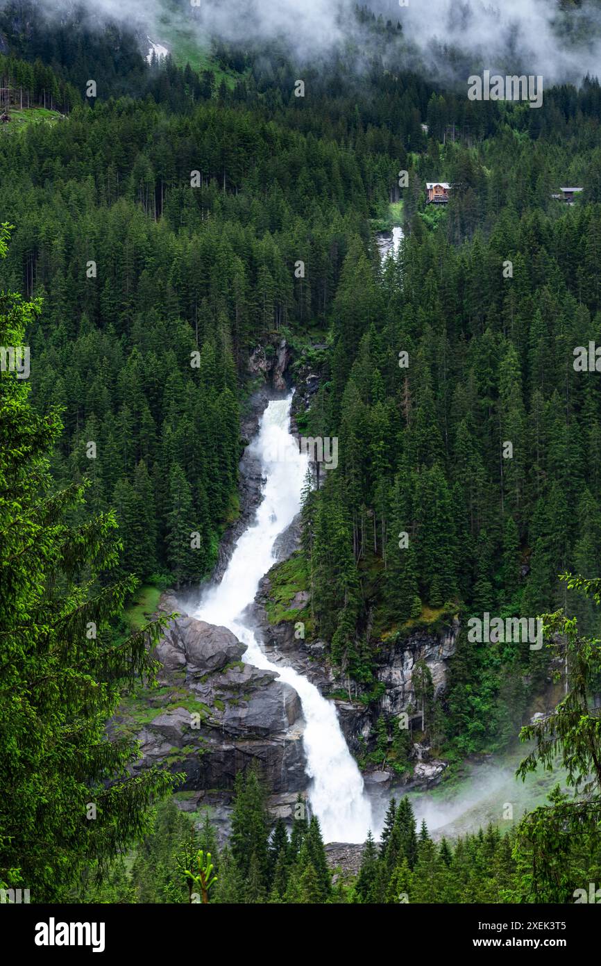 Krimml Waterfall: Austria's Powerful Cascade in Summe Stock Photo - Alamy