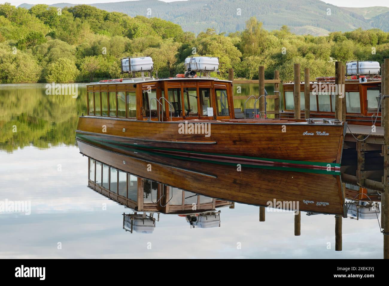The launch Annie Mellor at the Keswick jetty on Derwentwater in the ...