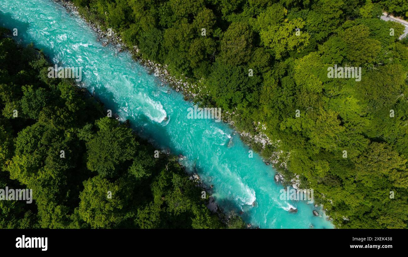 Aerial view pristine river flowing hi-res stock photography and images ...