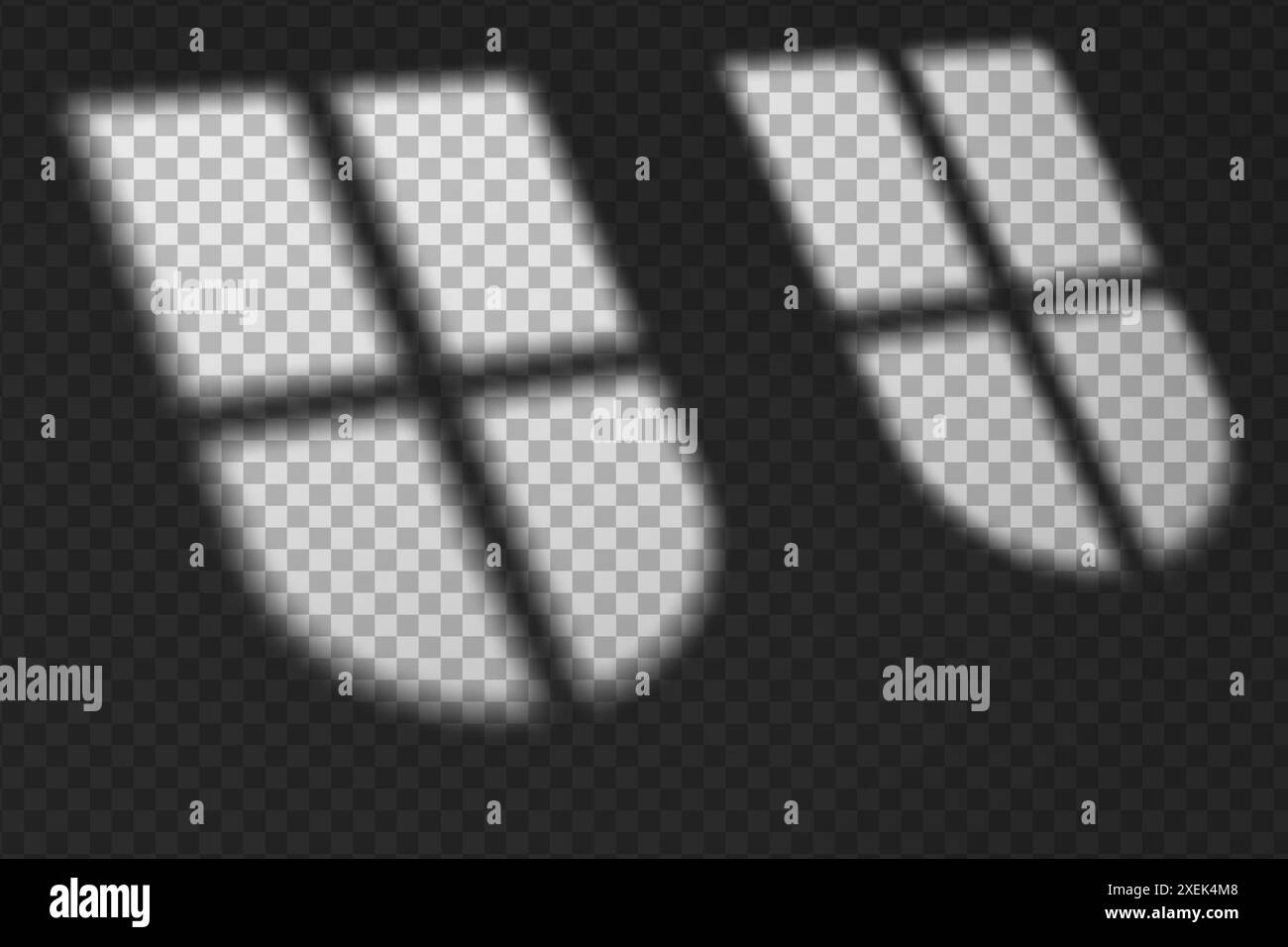 Light effect shadow overlay from arched windows isolated transparent ...