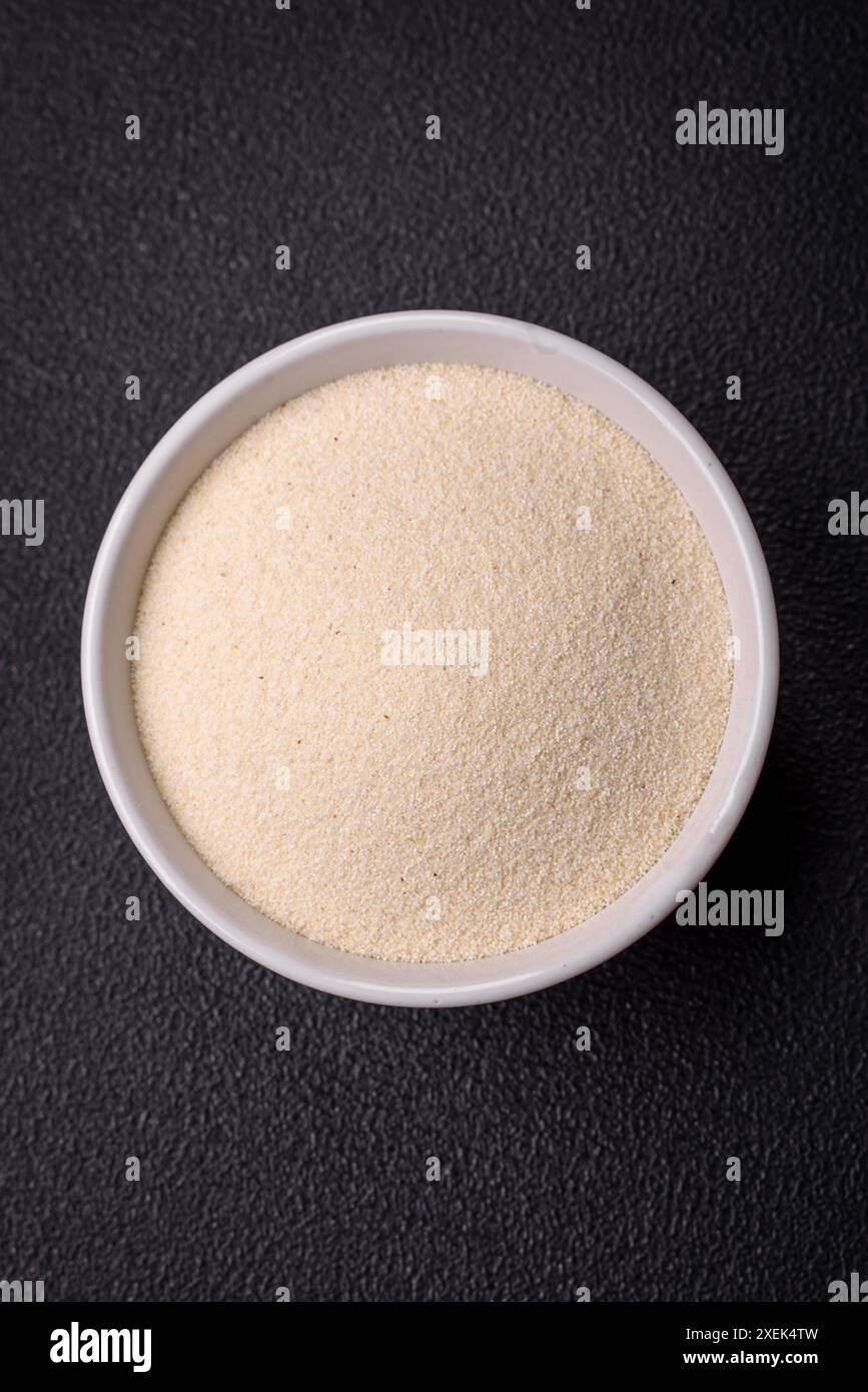 Semolina wheat grains are white in raw form Stock Photo - Alamy