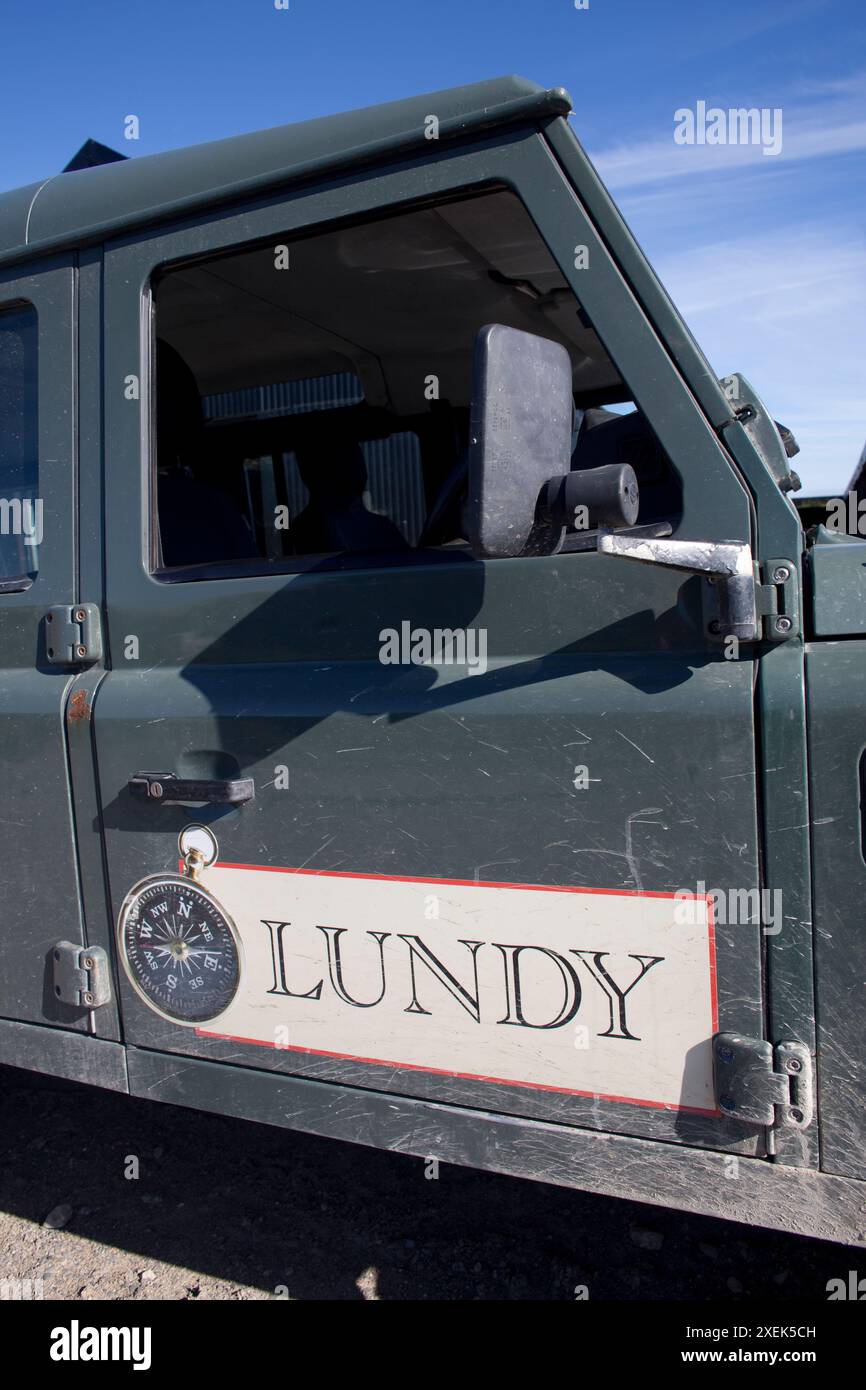 Land Rover on Lundy Island, Lundy, Bristol Channel, UK Stock Photo - Alamy