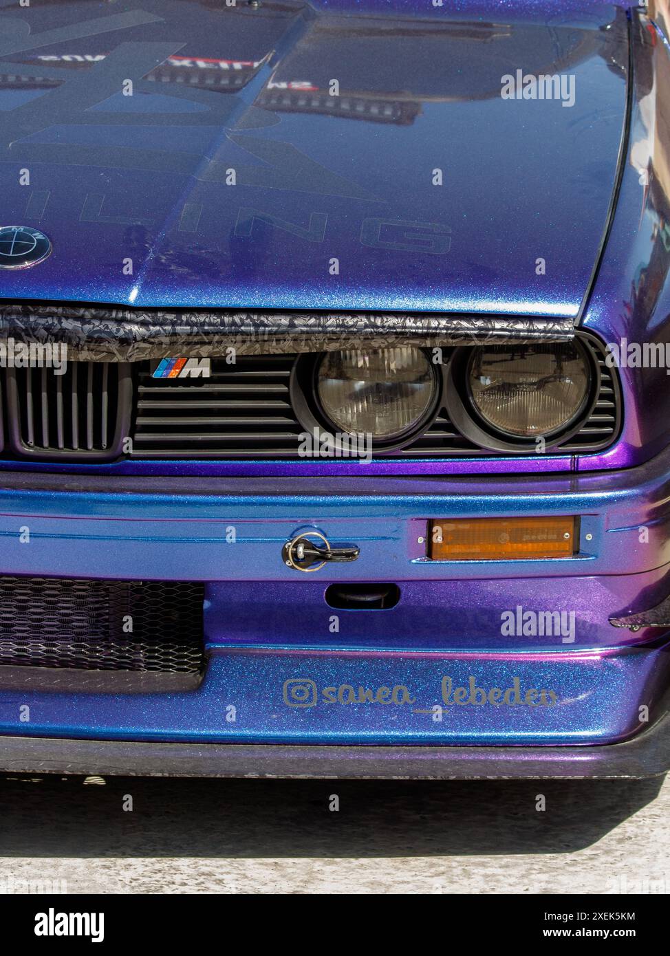 Old custom project on Bmw E30 Stock Photo - Alamy