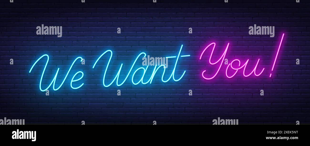 We want you sign Stock Vector Images - Alamy