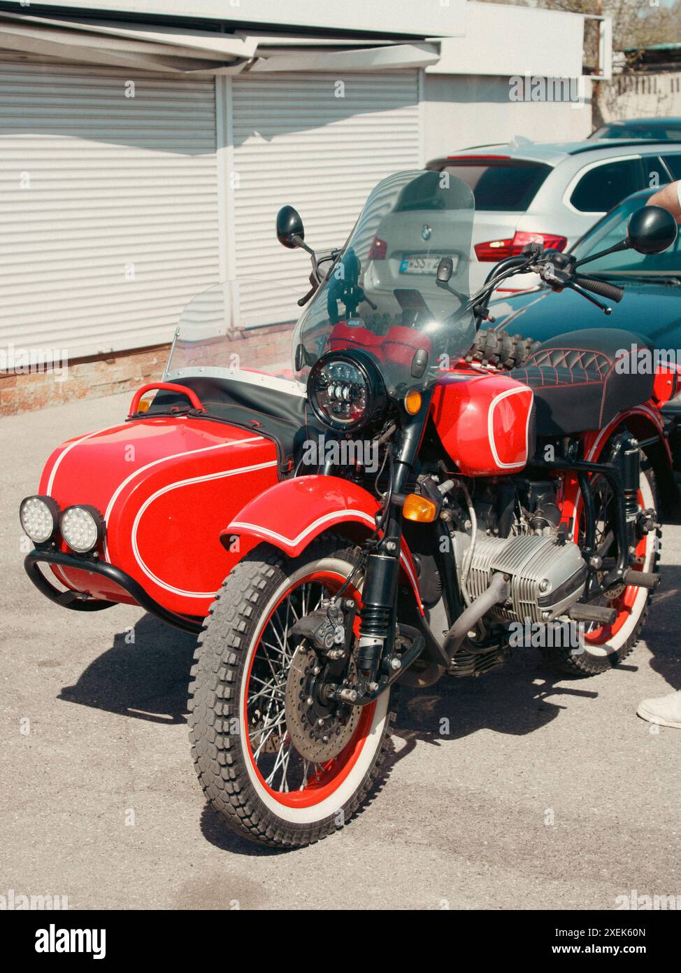 Old vintage Dnepr motorcycle Stock Photo - Alamy