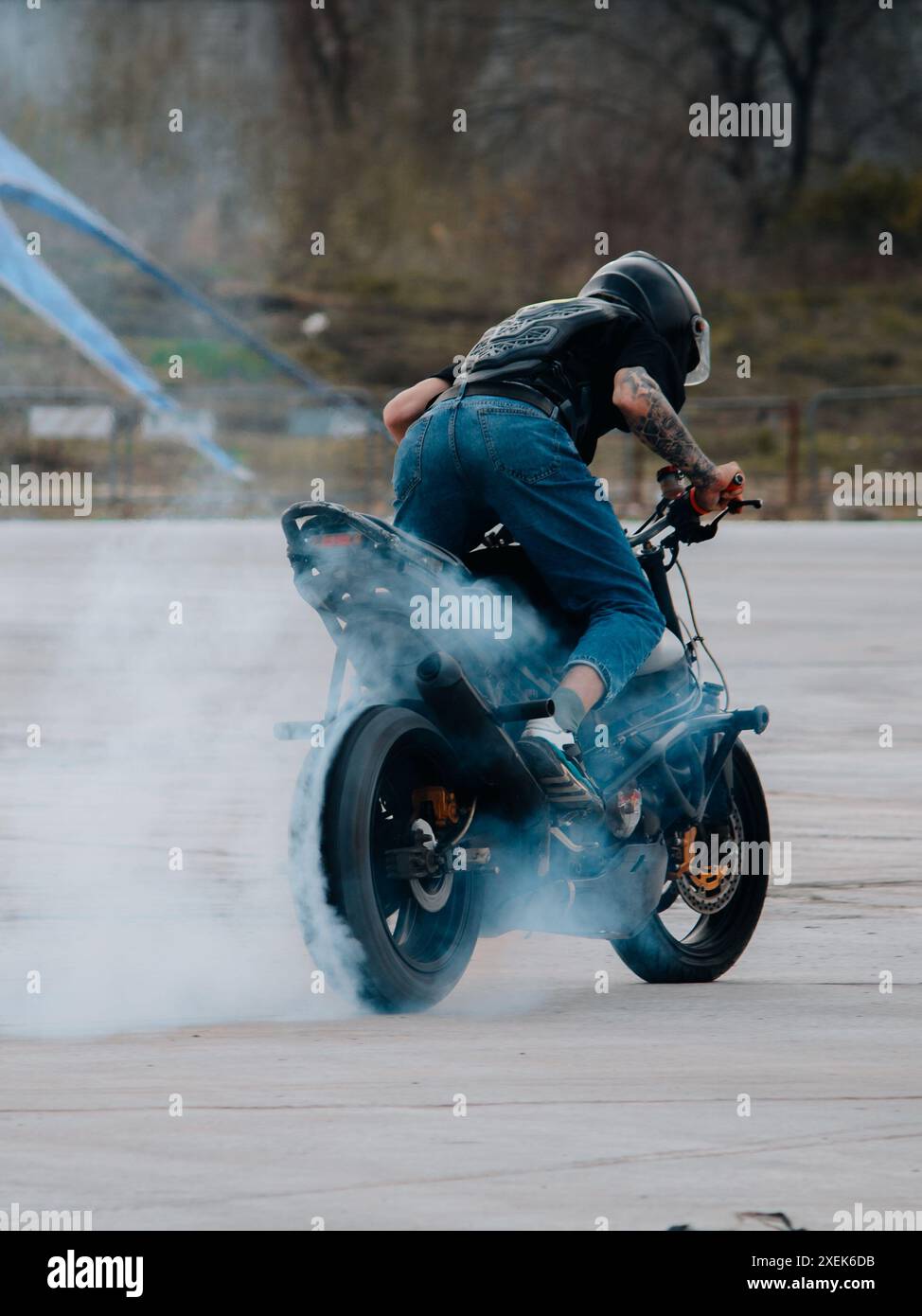 Motorcycle burnout hi-res stock photography and images - Alamy
