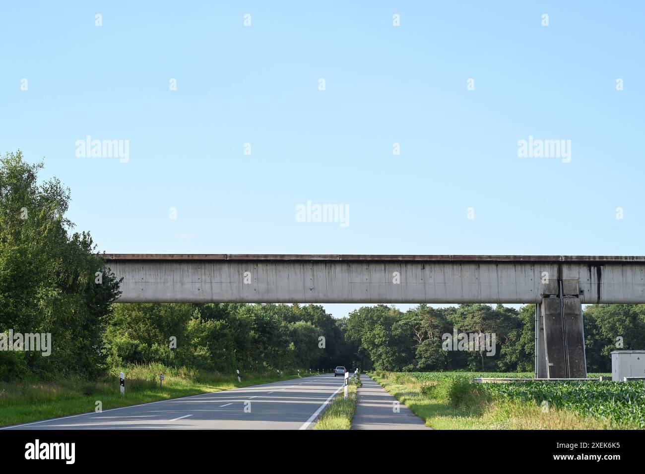 Die Transrapid-Versuchsanlage Emsland TVE Blick auf die stillgelegte ...