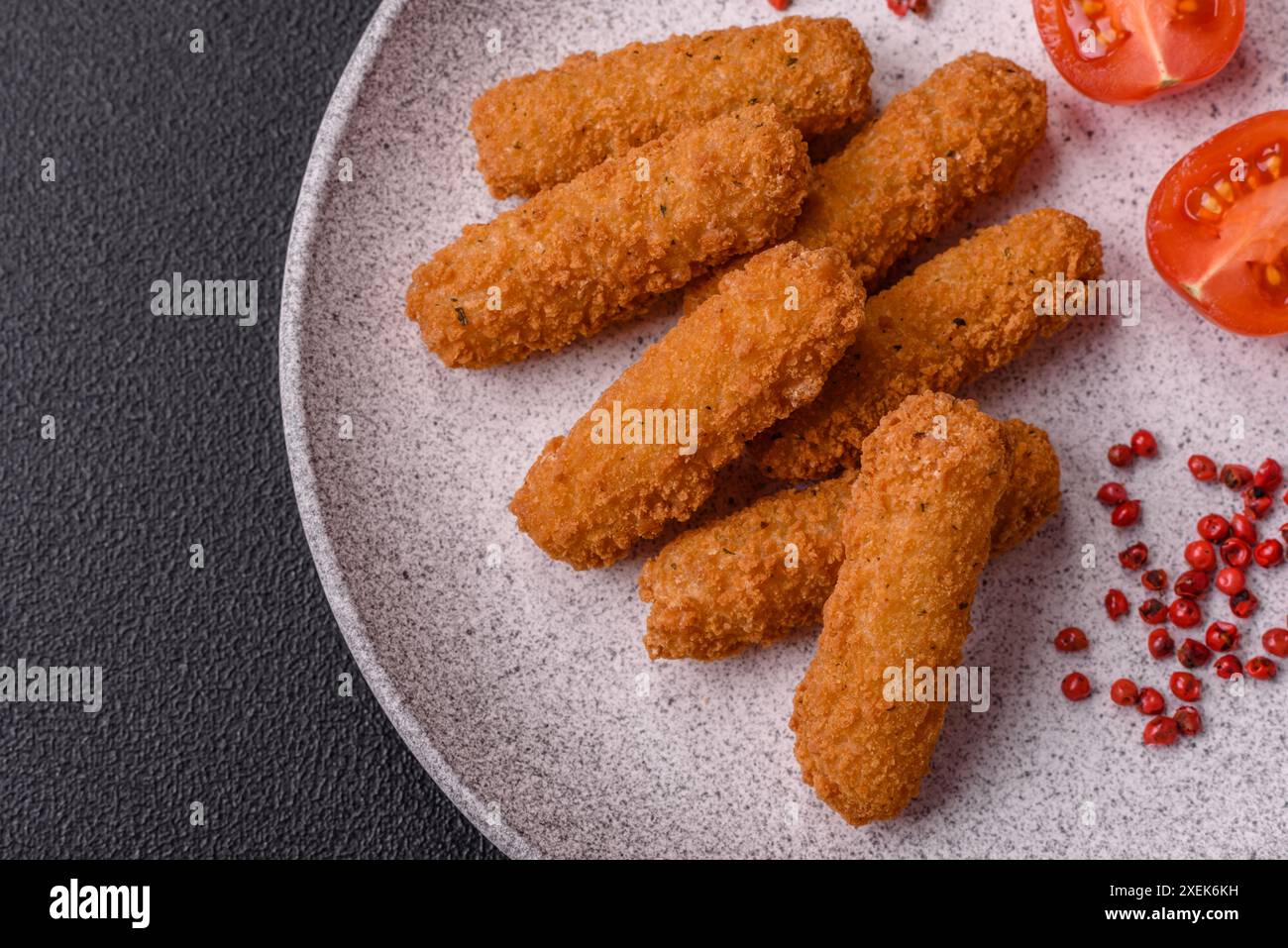 Delicious crispy cheese sticks with mozzarella Stock Photo - Alamy