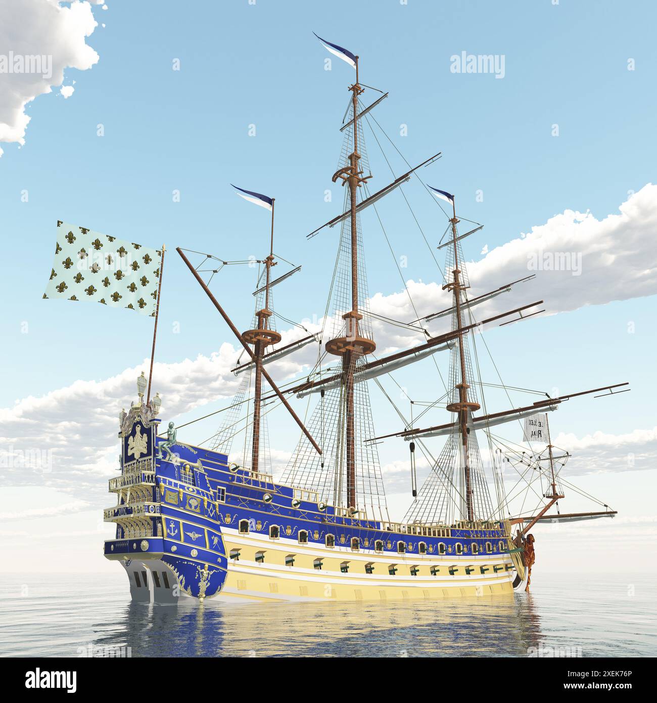 French warship Soleil Royal of the 17th Century Stock Photo - Alamy