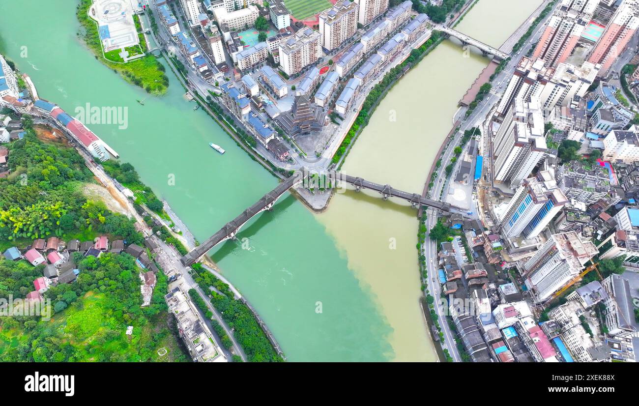 GUIZHOU, CHINA - JUNE 28, 2024 - A clear and turbid spectacle at the ...