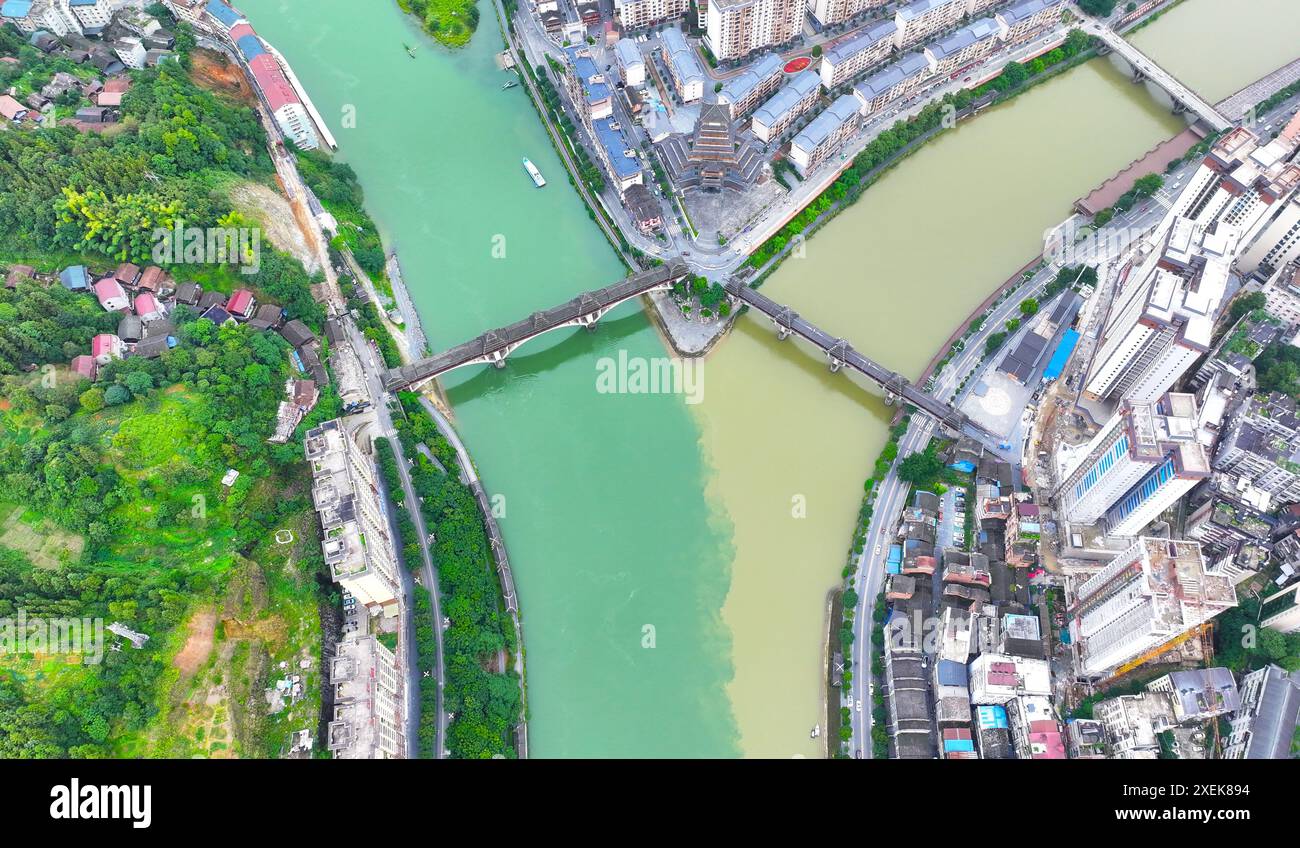GUIZHOU, CHINA - JUNE 28, 2024 - A clear and turbid spectacle at the ...