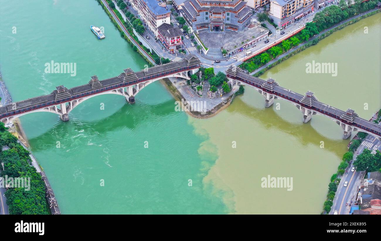 GUIZHOU, CHINA - JUNE 28, 2024 - A clear and turbid spectacle at the ...