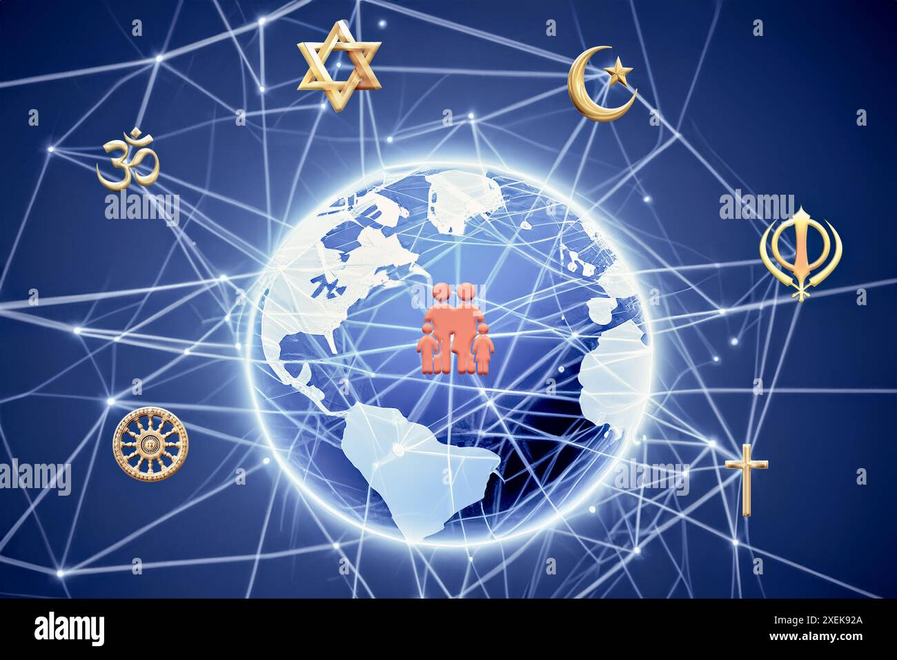 The six popular religions Christianity, Islam, Hinduism, Buddhism ...