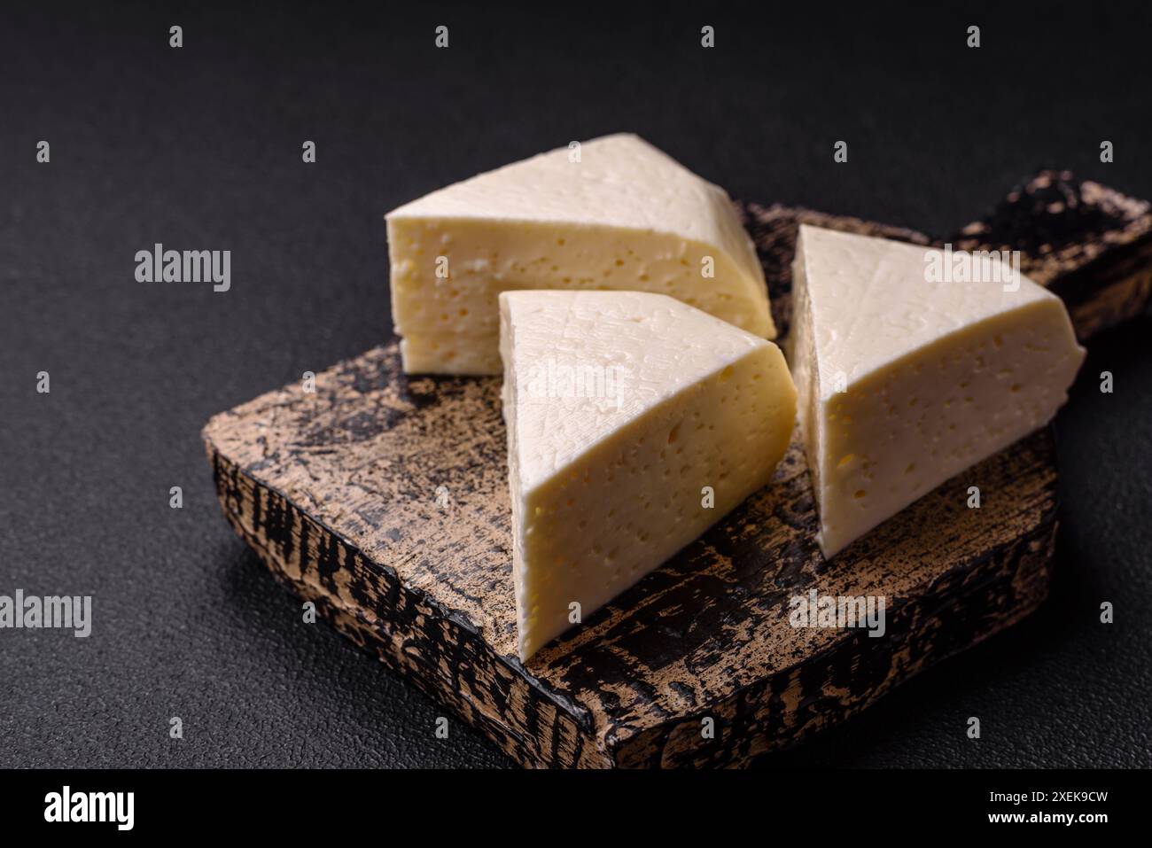 Delicious fresh white young cheese from cow's or sheep's milk Stock ...