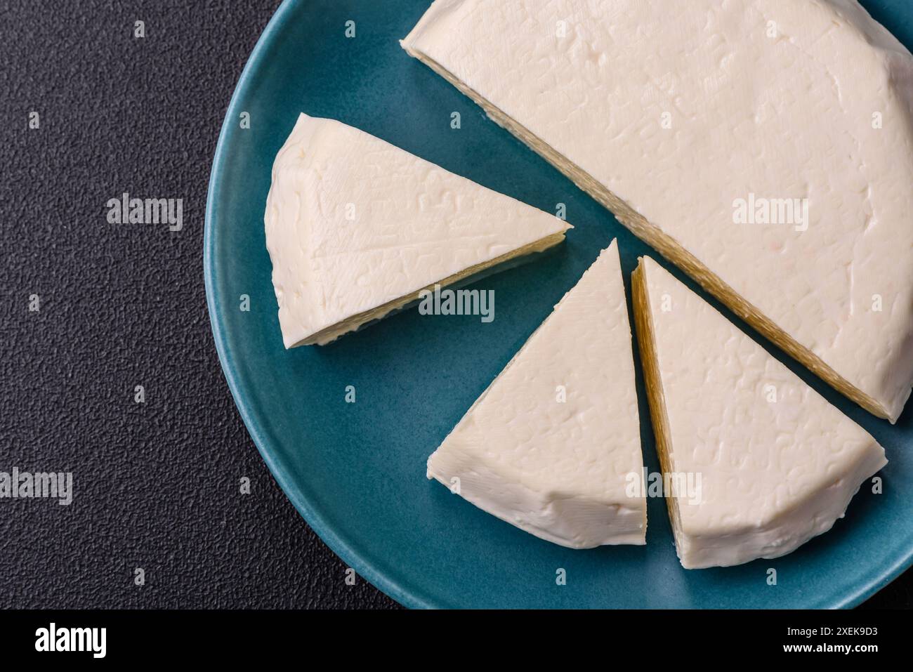 Delicious fresh white young cheese from cow's or sheep's milk Stock ...