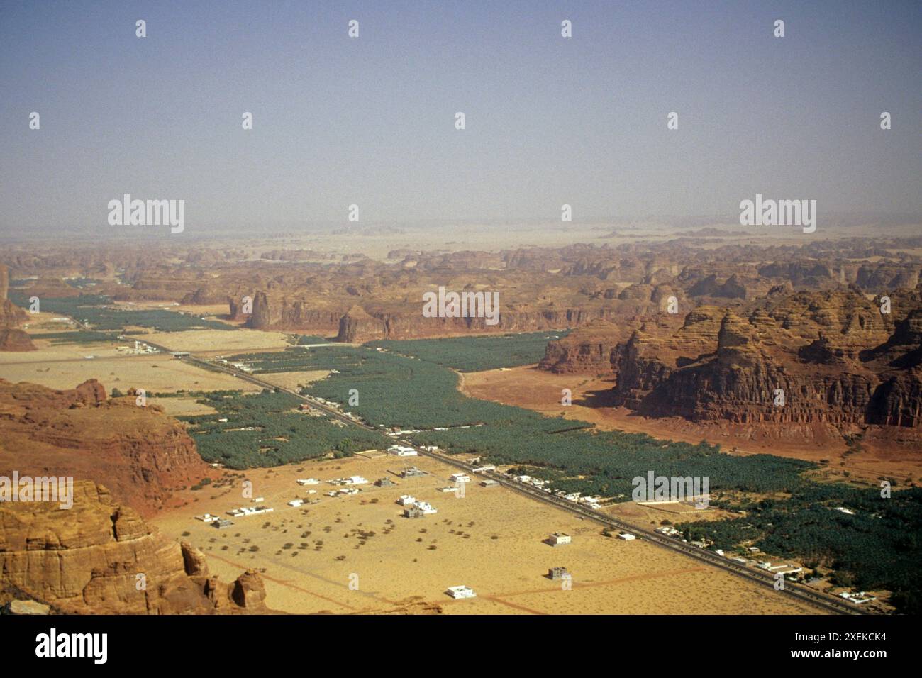 Asia. Arabian Peninsula. Saudi Arabia. Oasis in the Nafud Desert Stock ...