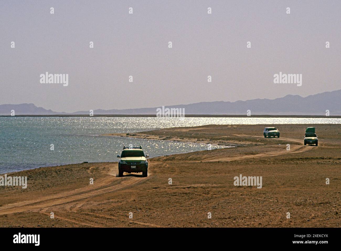 Asia. Arabian Peninsula. Saudi Arabia. Off Road Vehicle on the Beach ...