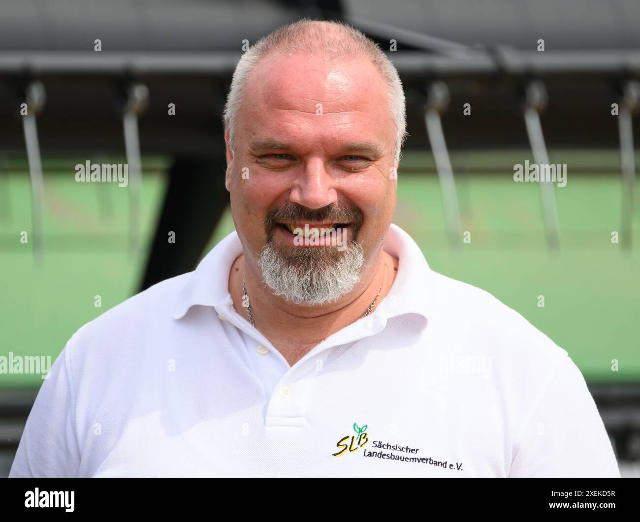 28 June 2024, Saxony, Hirschstein: Torsten Krawczyk, farmer president ...