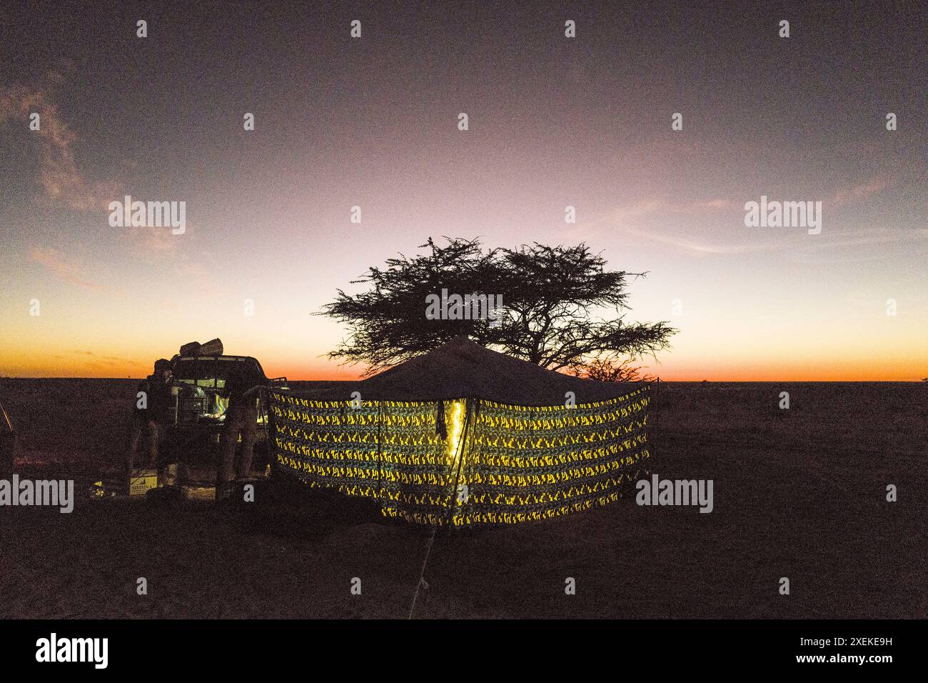 Mauritania, surroundings of Chami, traditional local tent Stock Photo ...