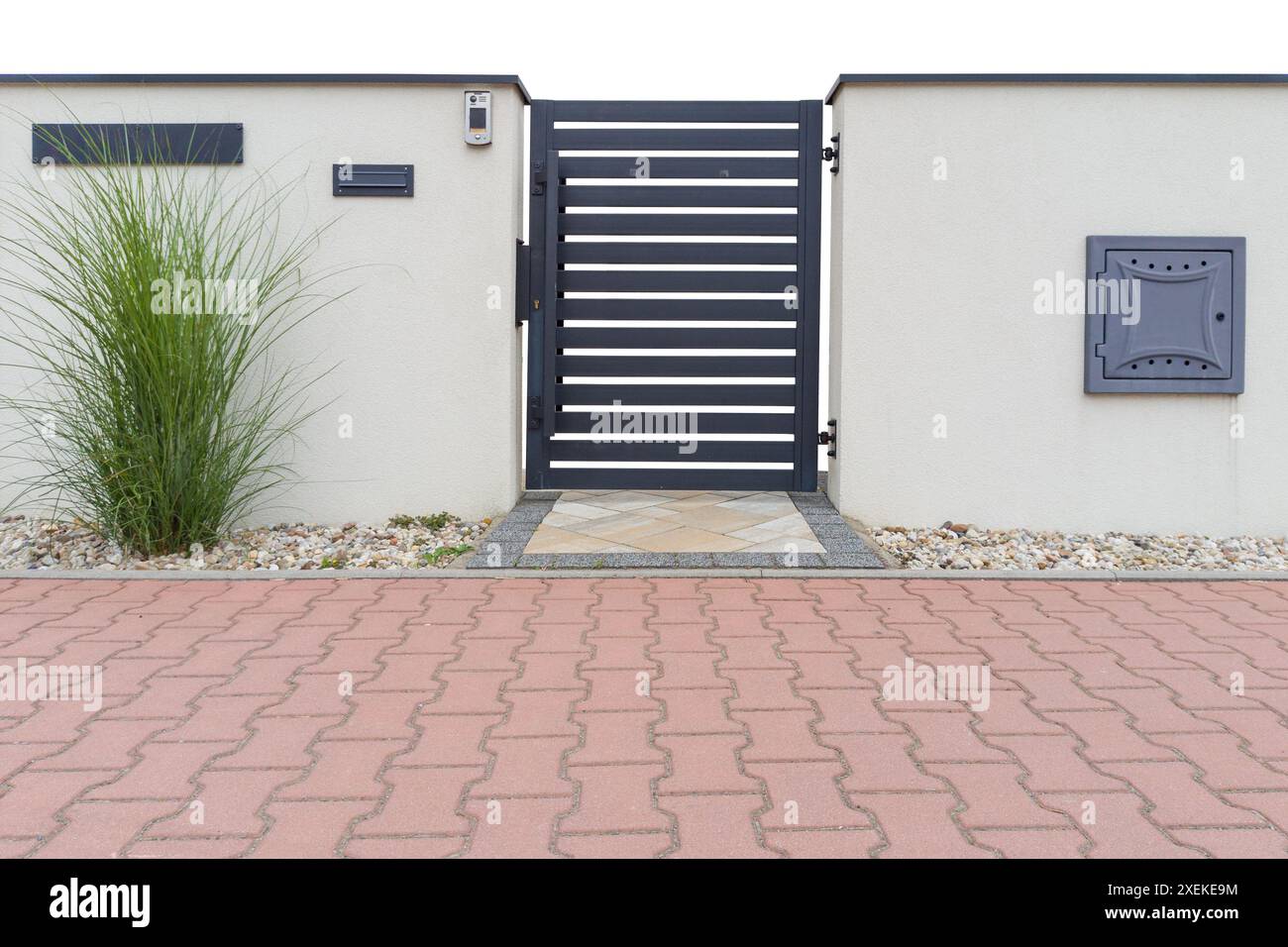 Modern architecture house security gate hi-res stock photography and ...