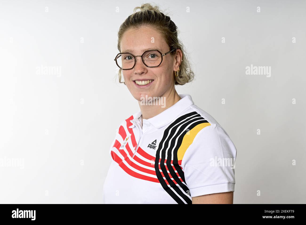 Brussels, Belgium. 28th June, 2024. Florine Gaspard pictured during a ...