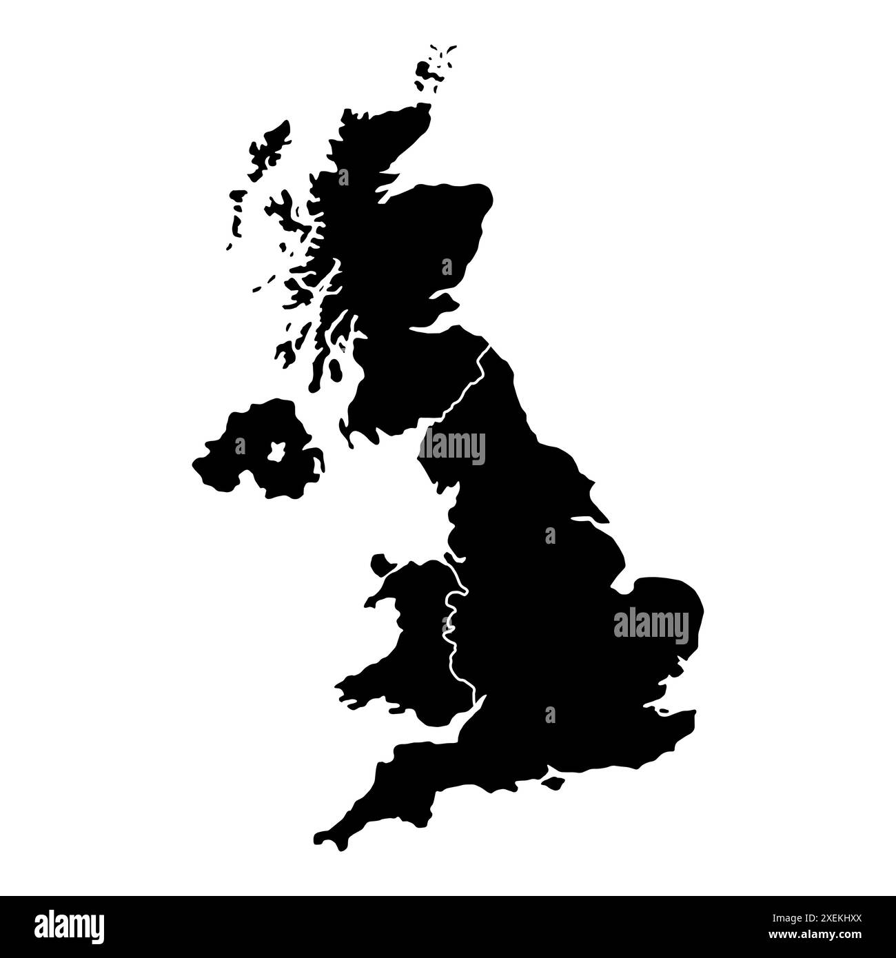 Map of england cut scotland Stock Vector Images - Alamy