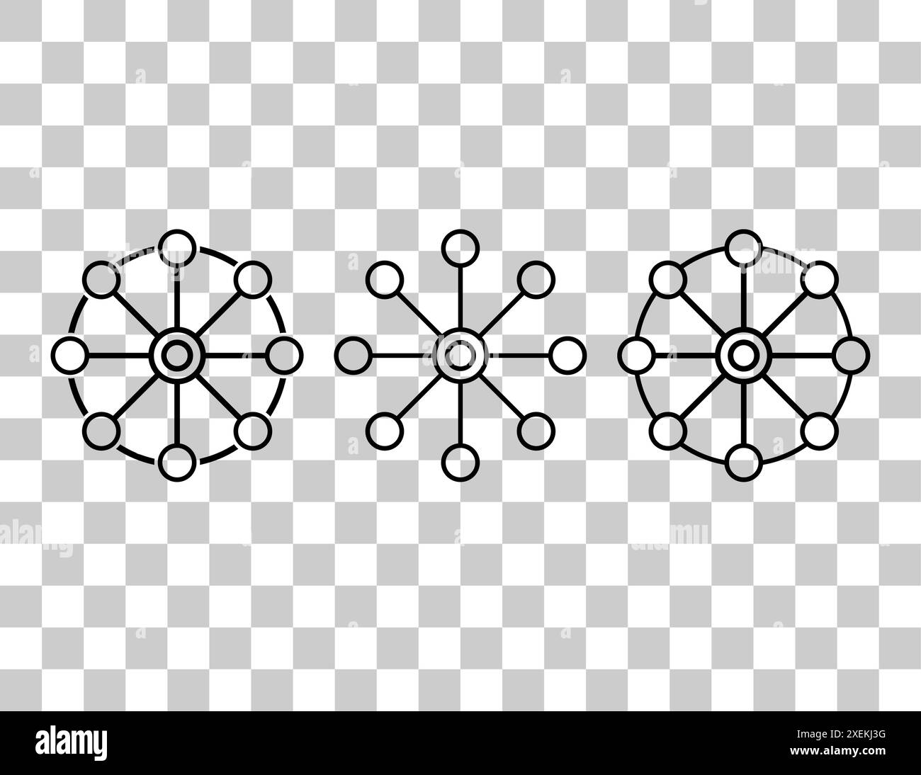 Set of Multichannel digital design icon, omnichannel flat web symbol ...