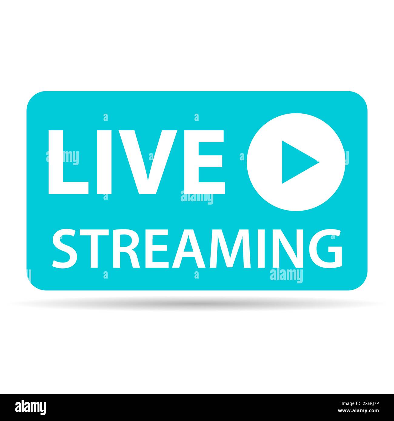 Live streaming shadow icon, stream button digital design, web player ...