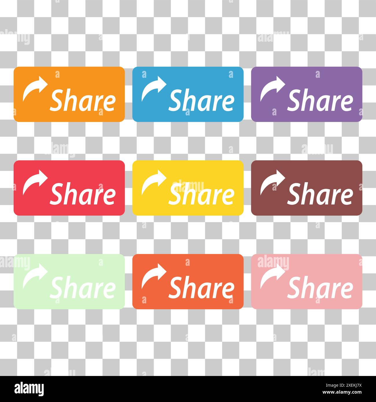 Set of Share click button icon, modern web sign, internet vector illustration Stock Vector Image ...